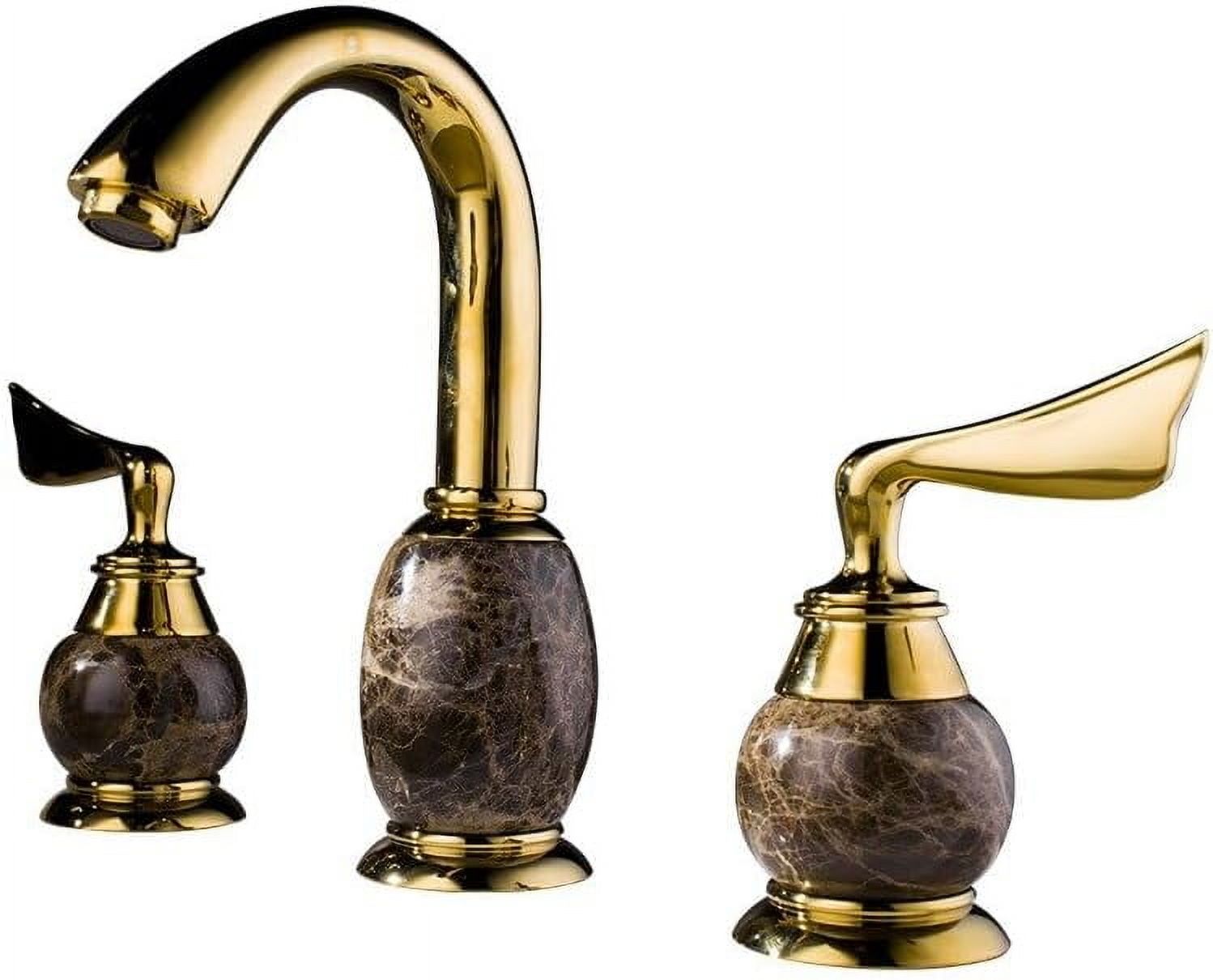 Widespread Basin Faucet Bathroom 8 inch Hot Cold Water Mixer Crane Deck ...