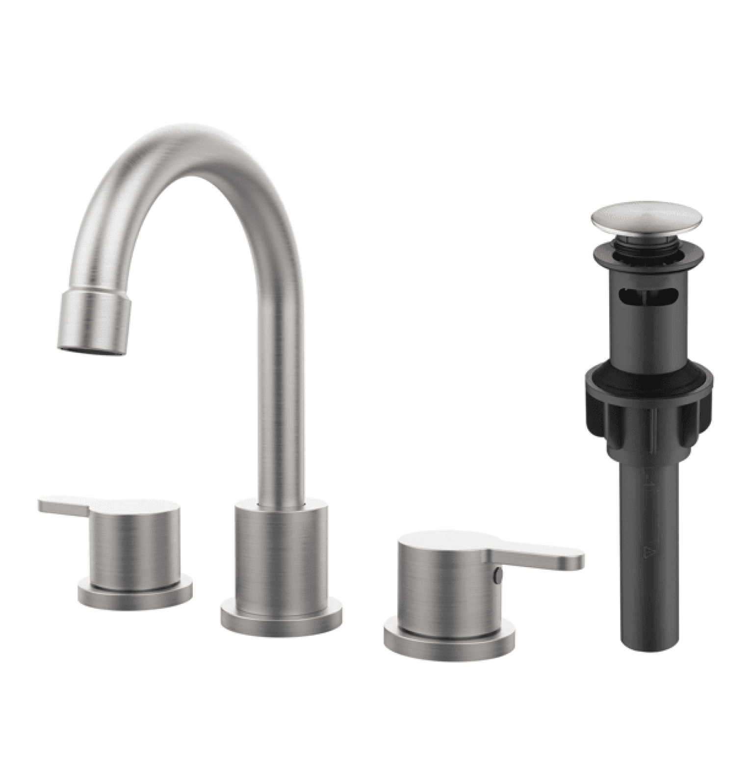 Widespread Bathroom Sink Faucet Brushed Nickel 2 Handle 8 inch 3 Hole ...