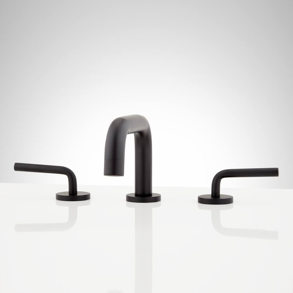 Open Box Widespread Lavatory Faucet - brass body zinc slim cross handle ...
