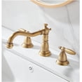 Widespread Lavatory Mixer Tap Brass Three Hole Sink tap Gold Black Sink ...