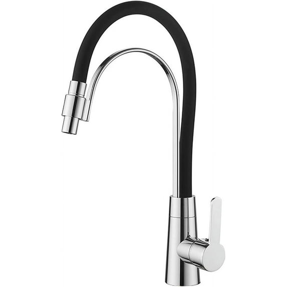 Widespread Pull Kitchen 360°Rotation High Arc Kitchen Sink Brass Single ...