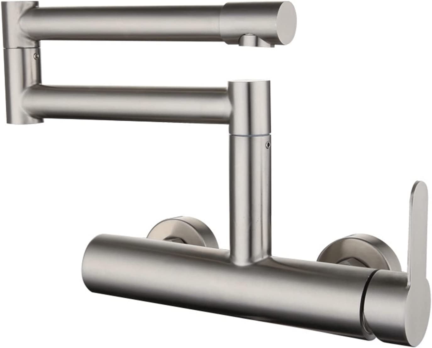 Widespread Wall Mount Pot Filler Stainless Steel 2 Hole Single Handle ...