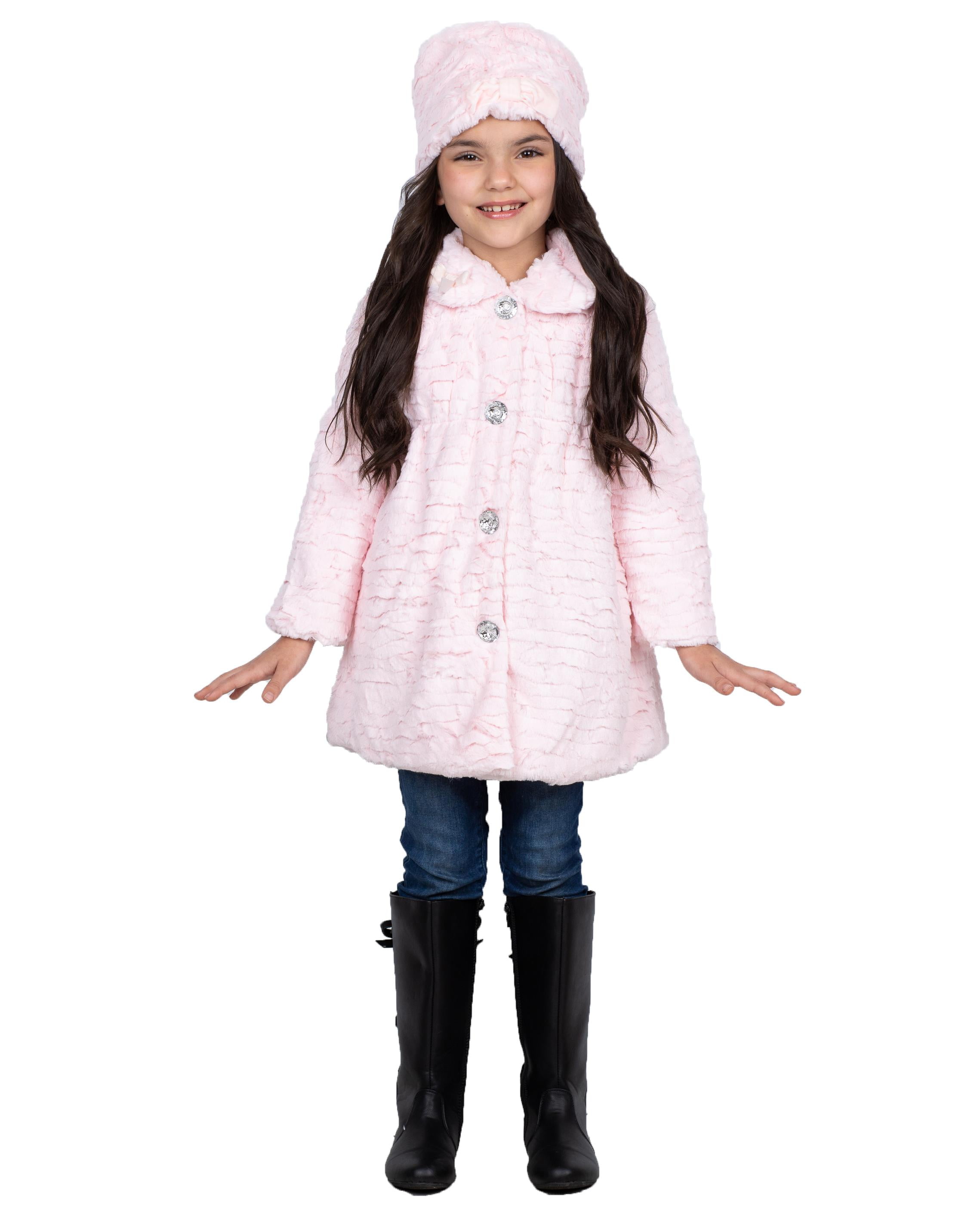 Widgeon Girls Jackets Faux Fur Coats Above Knee Female Outerwear, Cloud ...