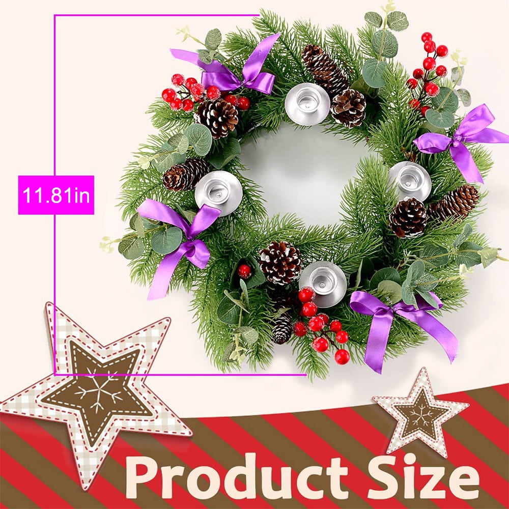 Widget,Centerpiece Table Wreath Advent Candle Wreath With Ribbon ...