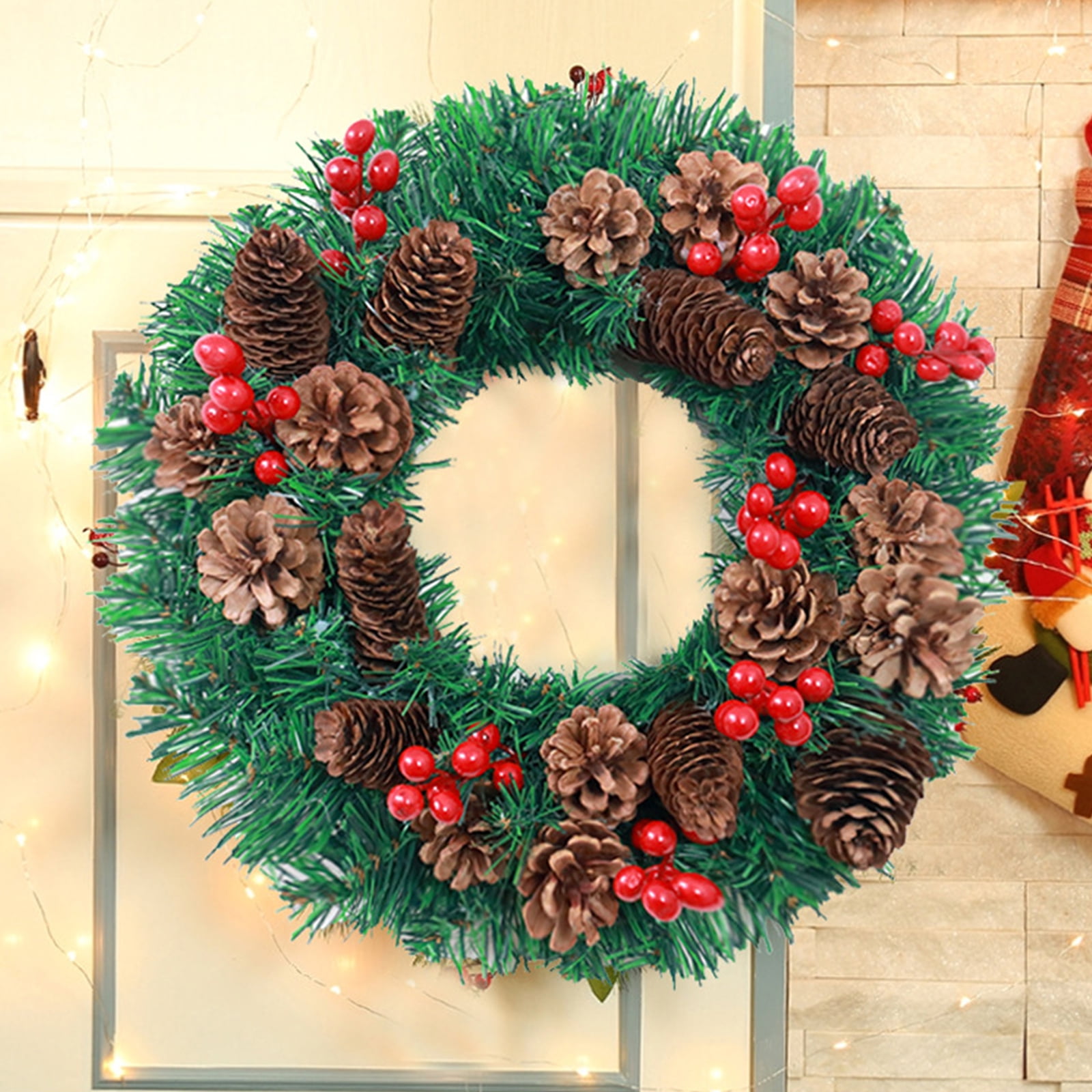 Widget,Fruit Merry Wreath With Pine Cones Merry Wreath Door Pine Cones ...