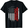 Widow Maker Heart Attack Survivor American Flag Recovery T-Shirt ...