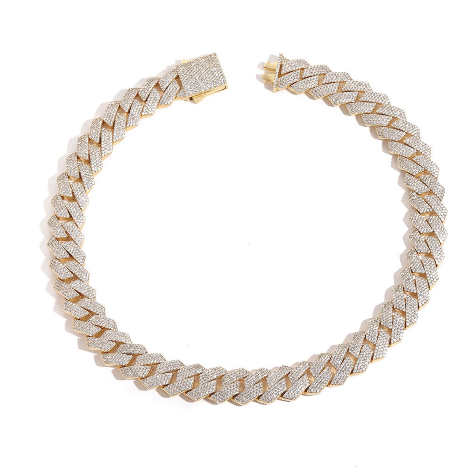 Width 19mm Extra Shiny Hip Hop Cuban Link Chain for Men, Big Iced Out ...