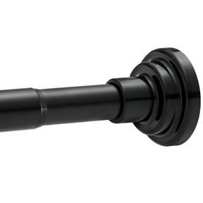 Widyana Swivel Shower Curtain Rod 31-50 inches Adjustable Matte Black ...