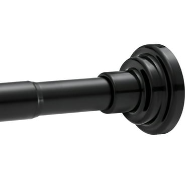 BloomFlower Adjustable Black Shower Curtain Rod, 43''-72'', Rust ...