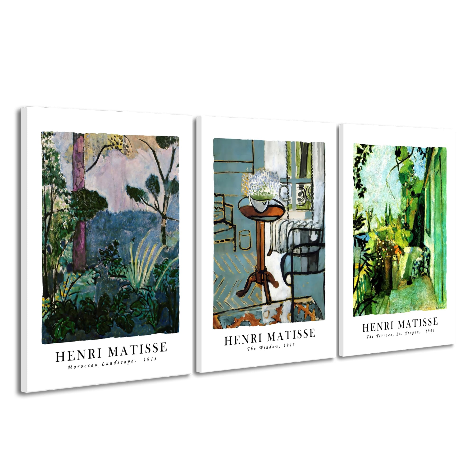 Wieco Art Large Canvas Wall Art Set of 3 Henri Matisse Aesthetic ...
