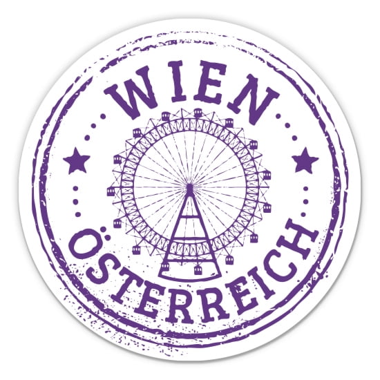 Wien Osterreich Vienna Austria Travel Stamp - 5" Vinyl Sticker - For ...
