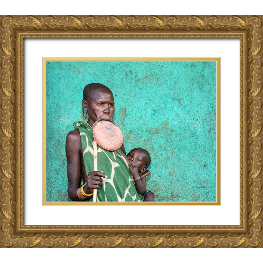 Wiener, Iris 31x26 Gold Ornate Wood Framed with Double Matting Museum ...