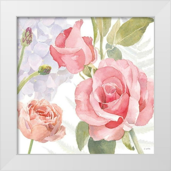 Wiens, James 12x12 White Modern Wood Framed Museum Art Print Titled - Boho Bouquet III - Walmart.com