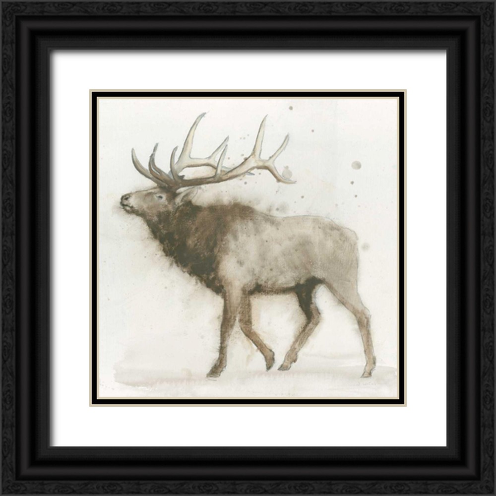 Wiens, James 15x15 Black Ornate Wood Framed with Double Matting Museum ...