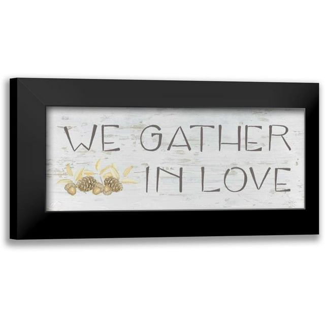 Wiens James 18x10 Black Modern Framed Museum Art Print Titled Beautiful Bounty Sign Iv