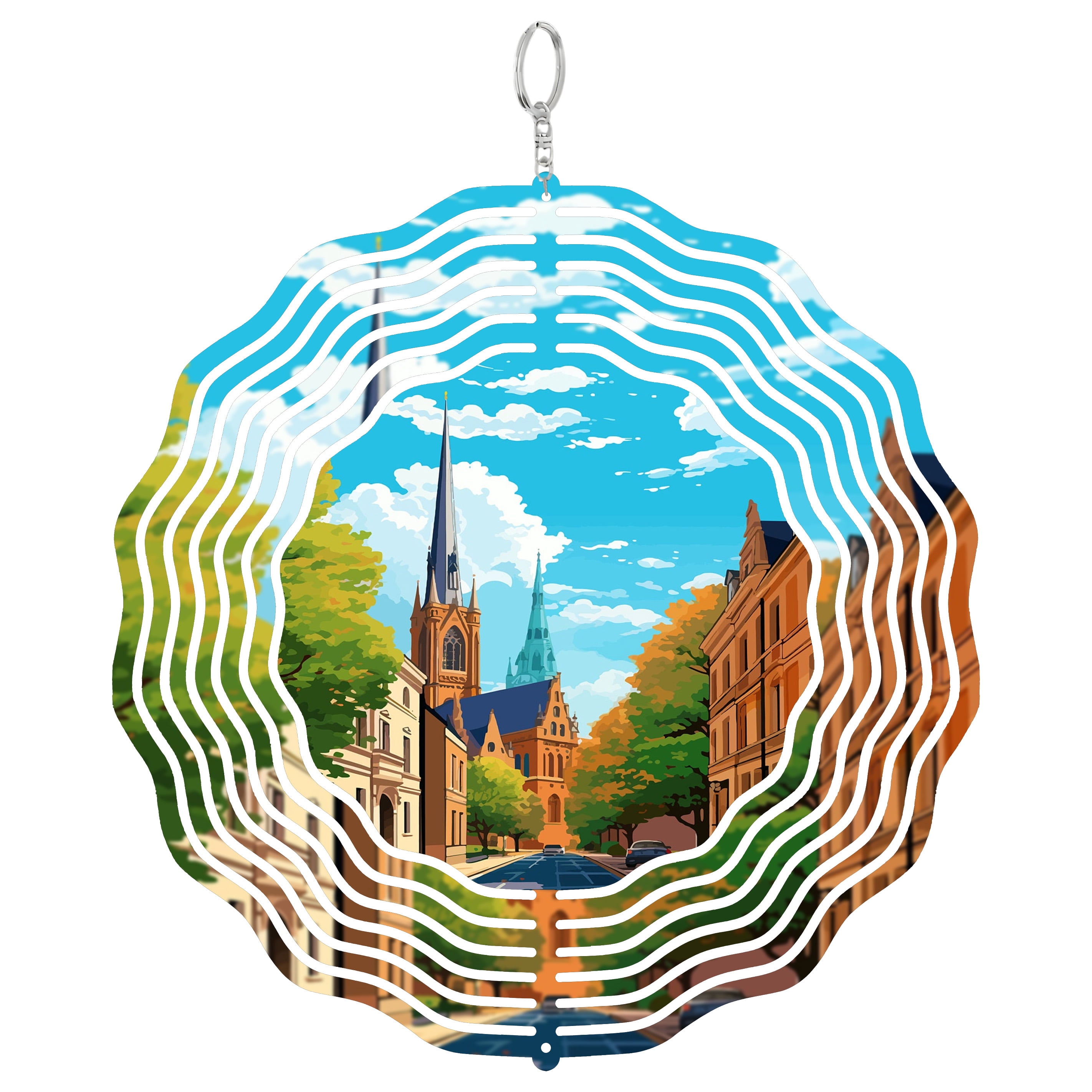 Wiesbaden Germany 3D Wind Spinner Kinetic Hanging Garden Decor Gift ...