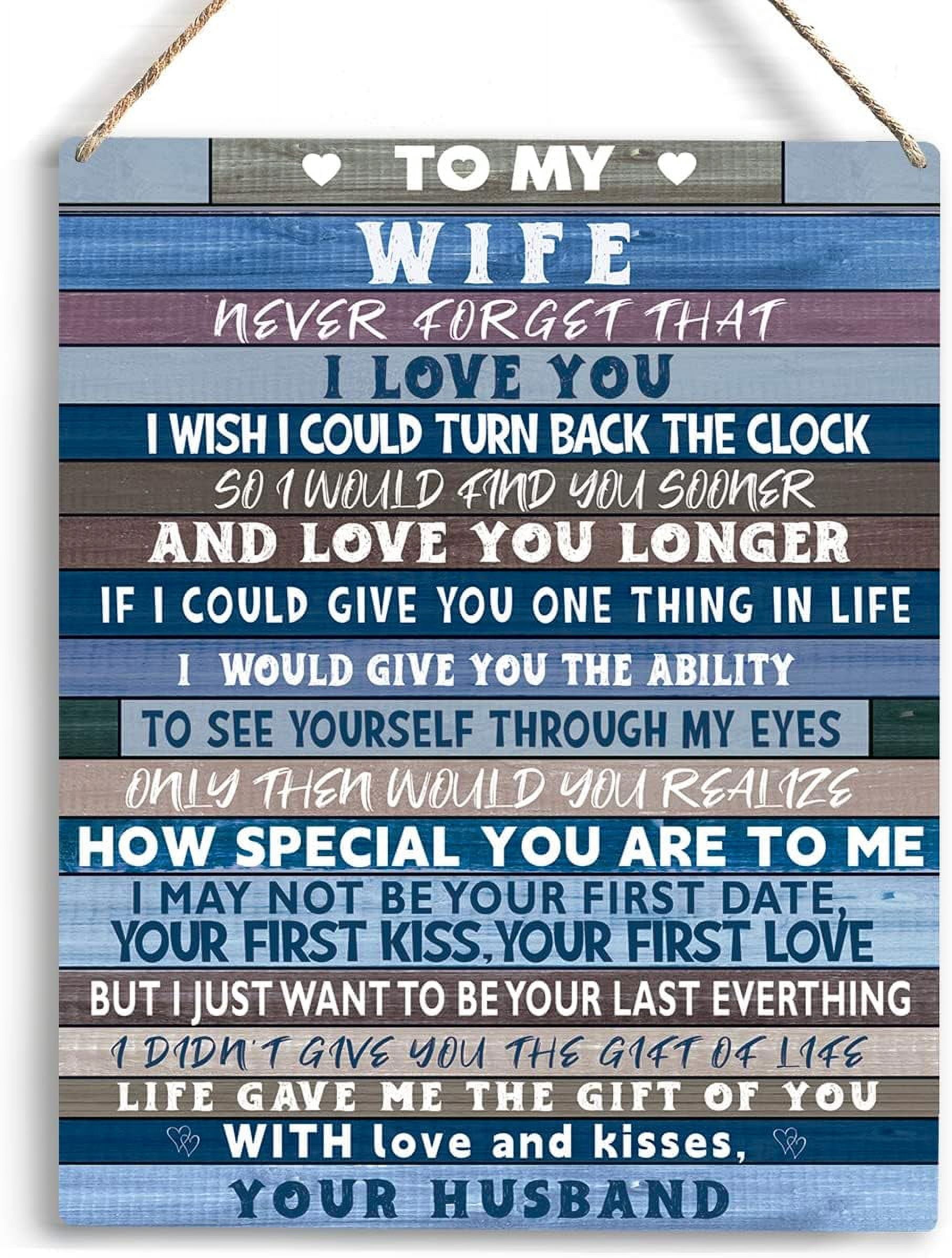 Wife Birthday Gift Ideas To My Wife Gifts Wooden Hanging Sign Birthdays ...