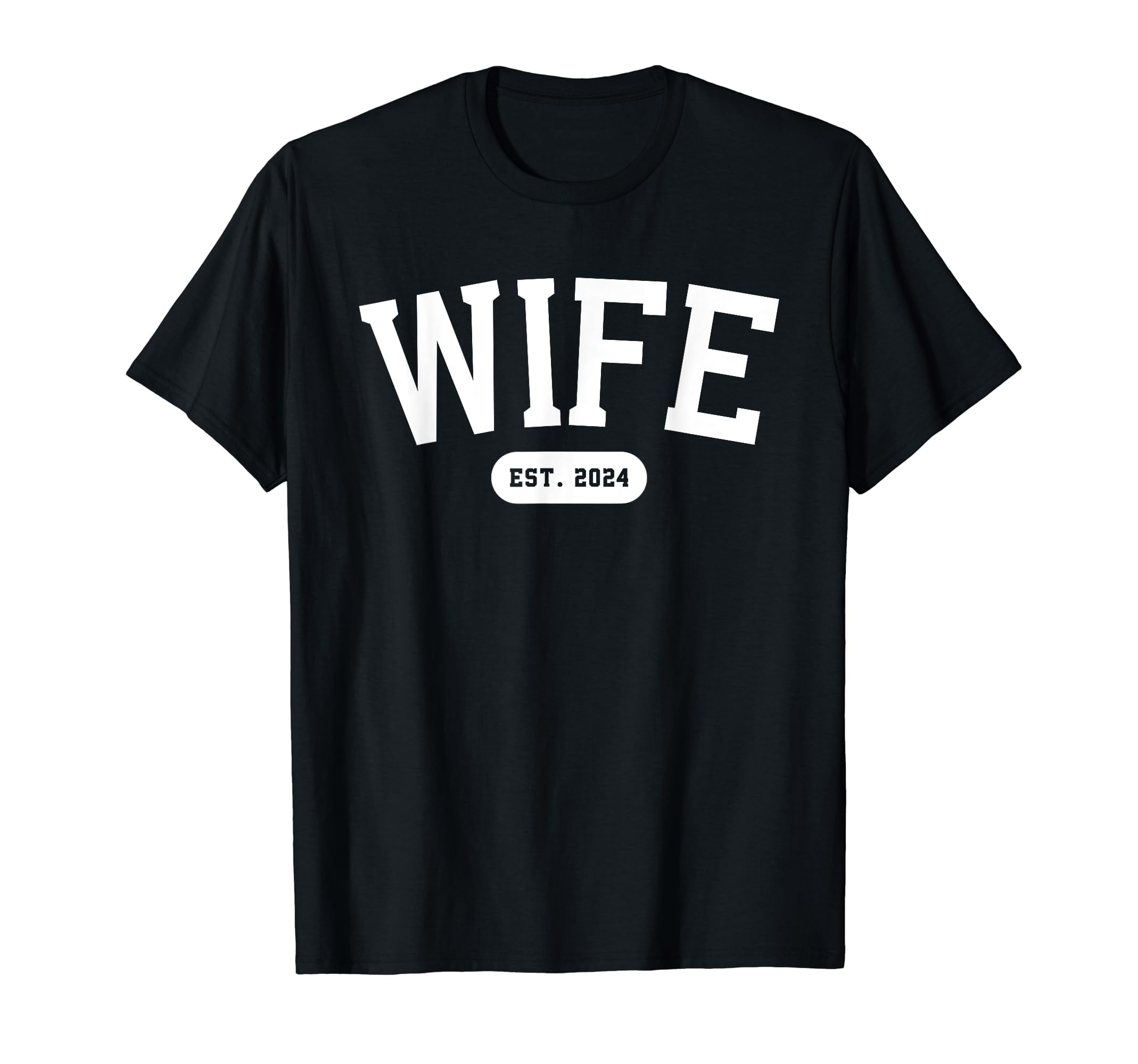 Wife Est 2024 Just Married Honeymoon Wedding Couples T-Shirt - Walmart.com