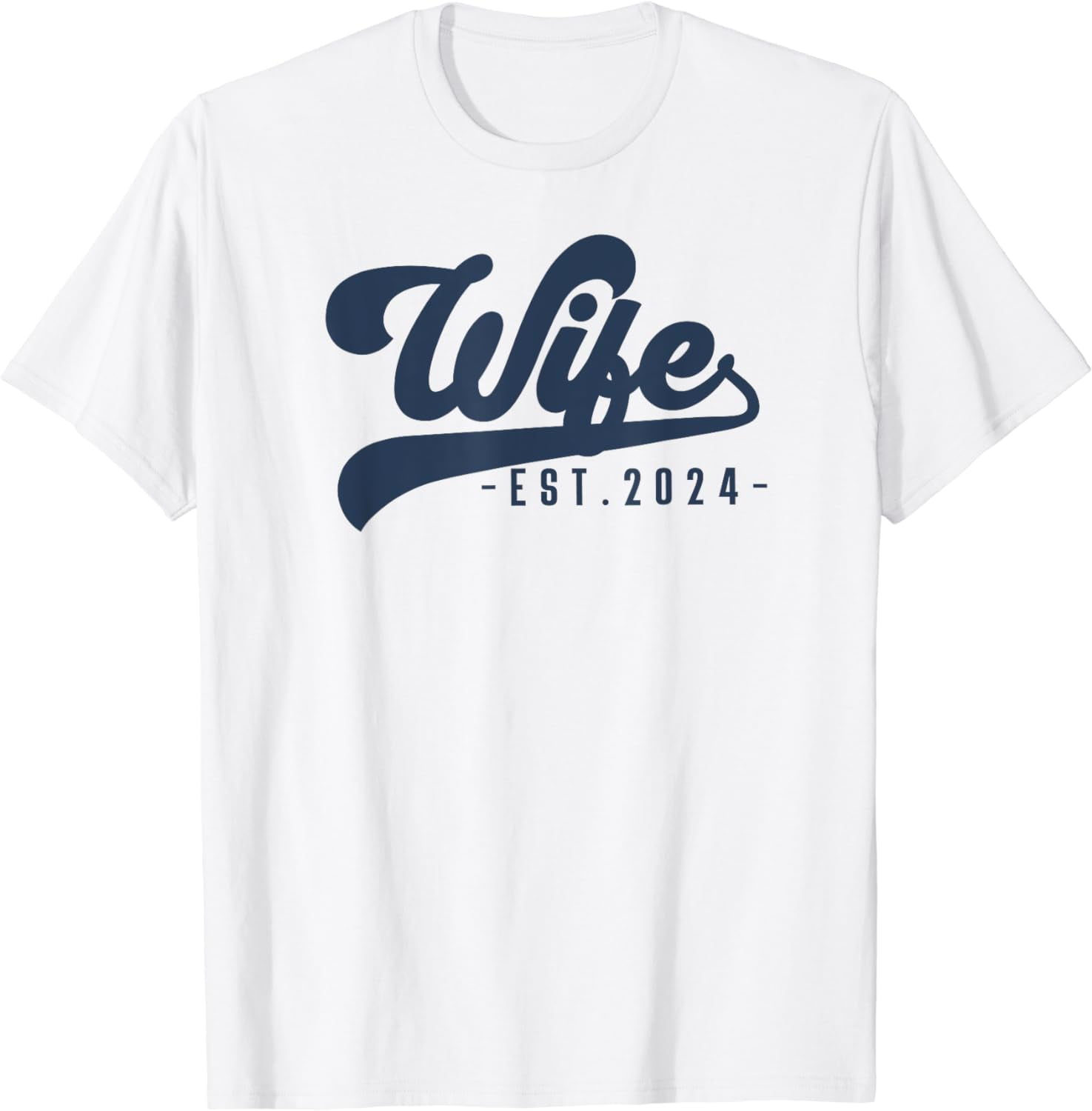 Wife Est 2024 Just Married Honeymoon Wife Wedding Couple T-Shirt ...