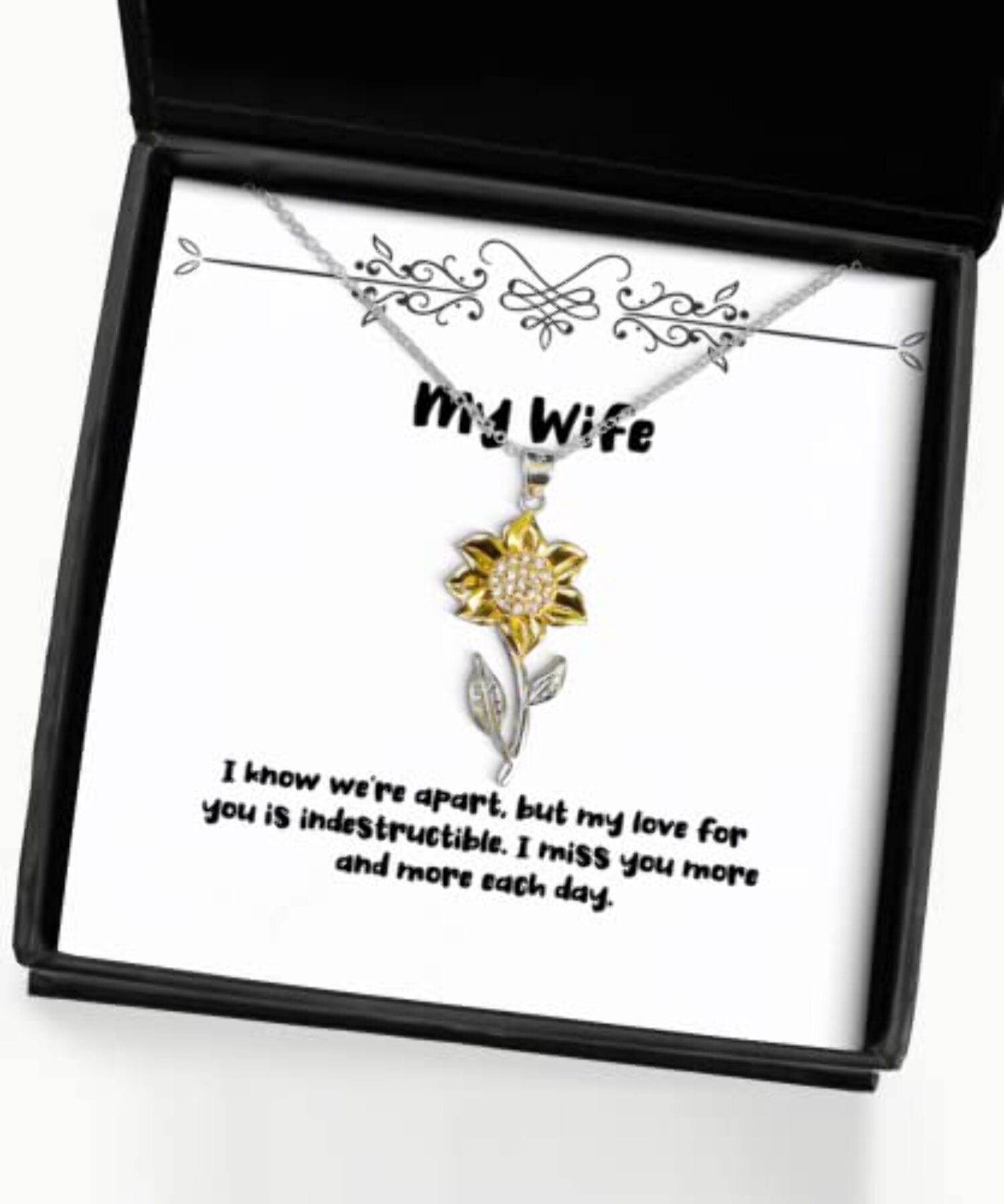 Wife Gifts for Wife, I Know We're Apart, but My Love for You is, Nice ...