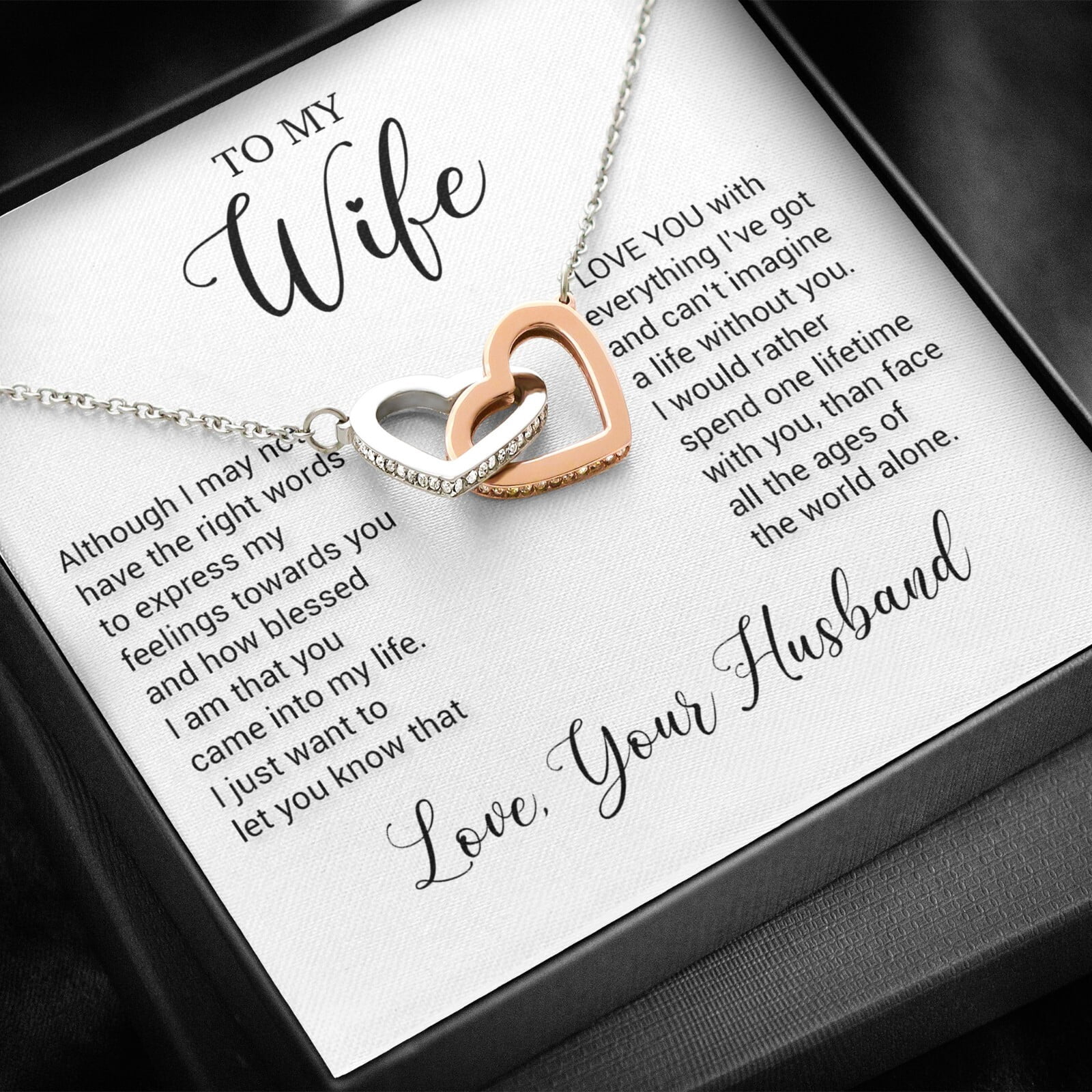 To My Wife Husband Birthday Valentines Special Necklace, A Meaningful ...