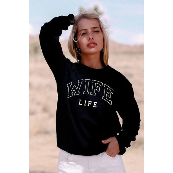 Wife Life Sweatshirt, Bride Sweatshirt, Honeymoon Gift, Newlywed, New ...