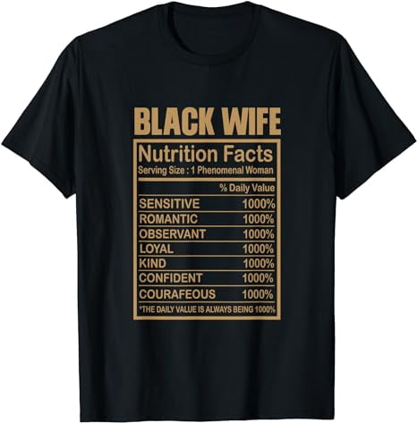Wife Nutrition Facts T-Shirt - Walmart.com