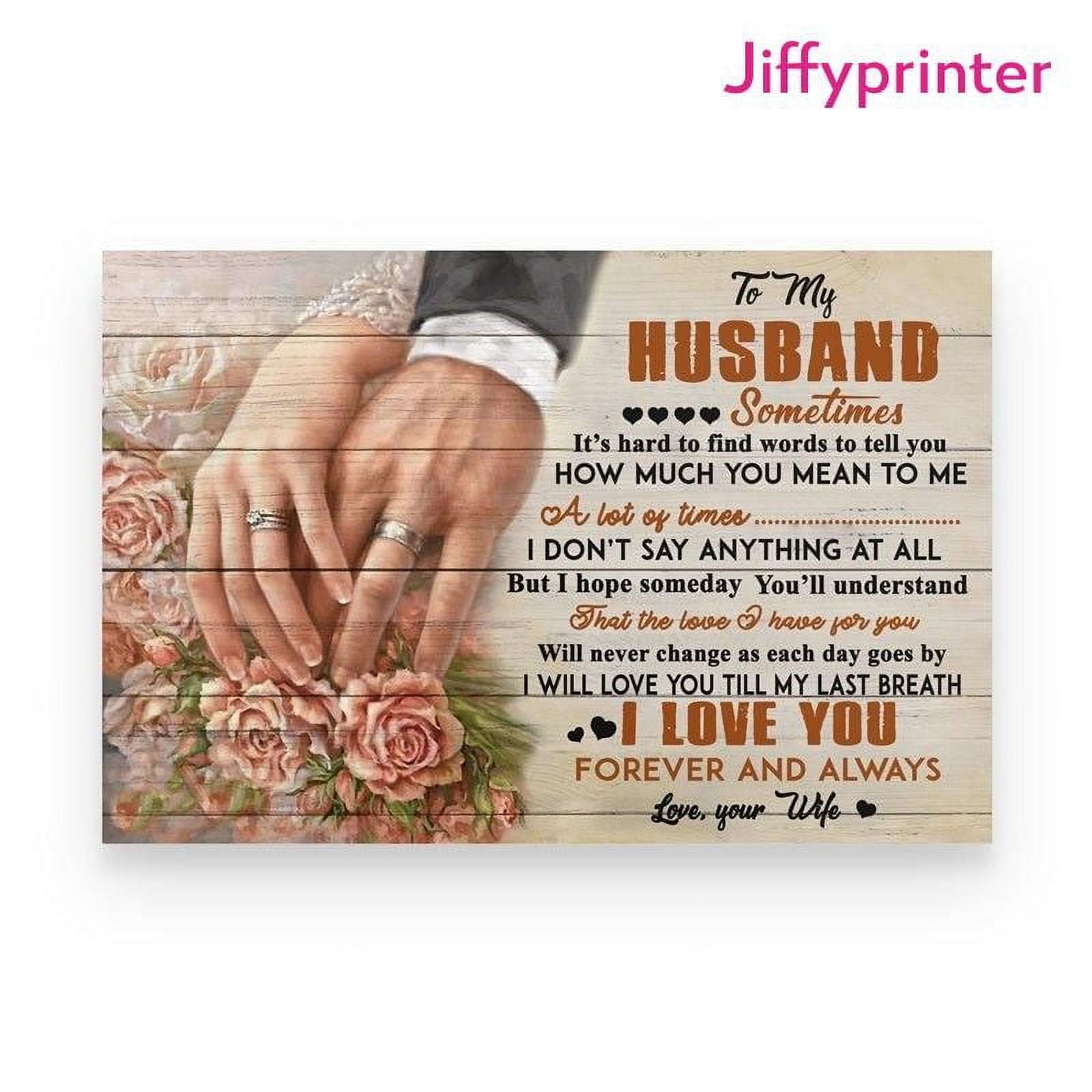 Wife To Husband I Love You Forever And Always Poster Wall Art ...
