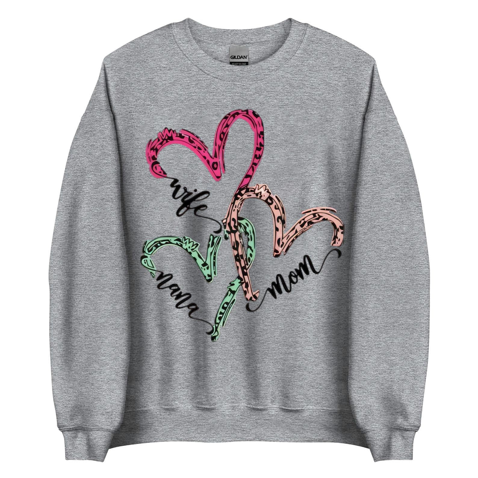 Wife and Mom Heart Shirt, Cute Love and Family Design for Moms and ...