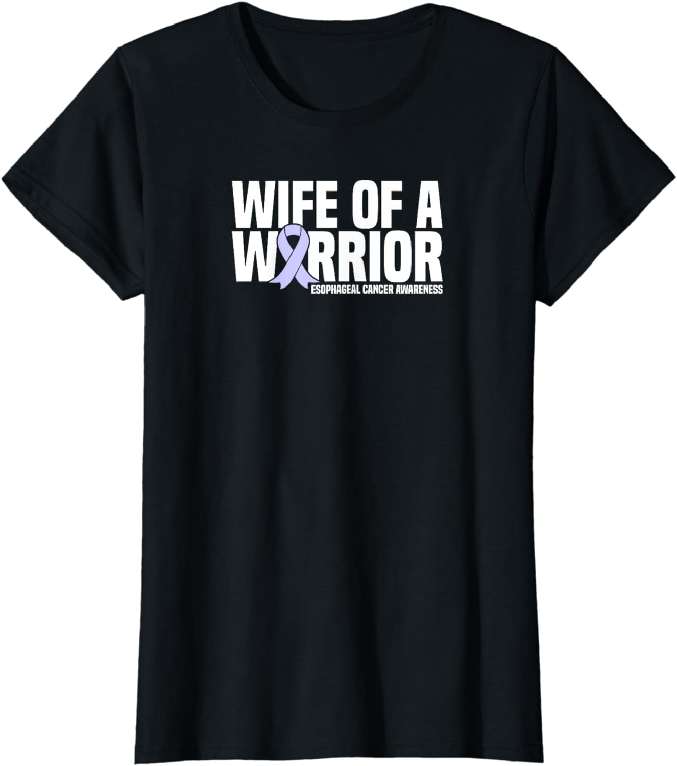 Wife of a Warrior Periwinkle Esophageal Cancer Awareness T-Shirt ...