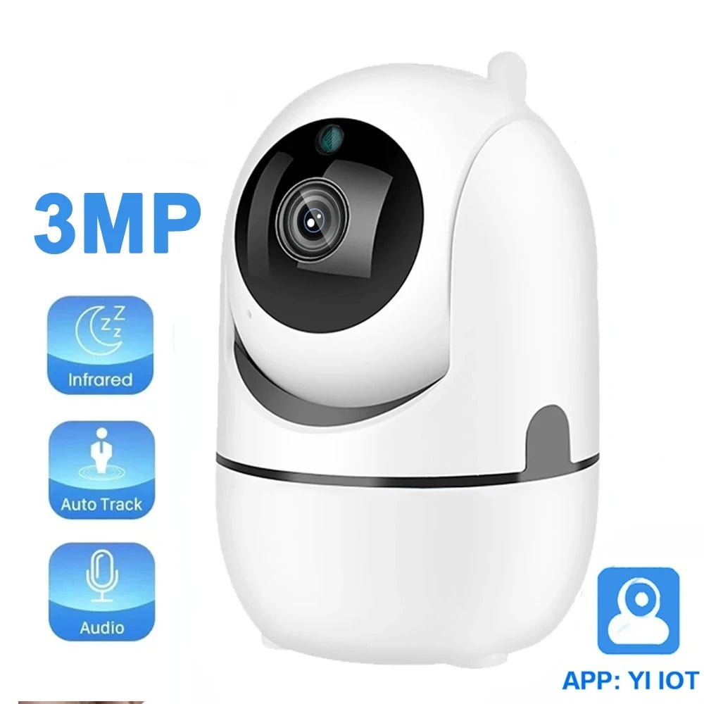 Wifi 3MP Security Camera System Indoor PTZ Camera Motion Detection Auto ...