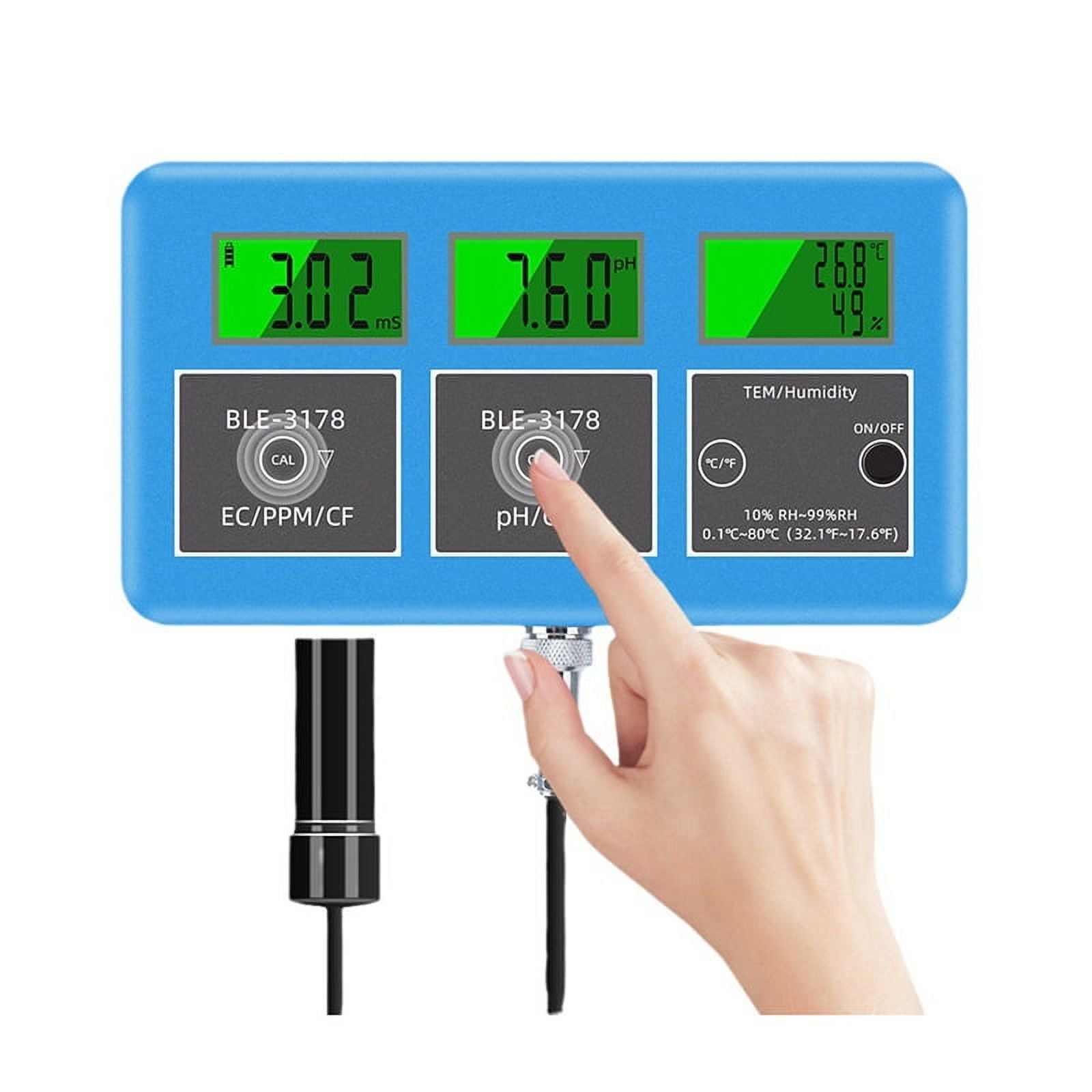 Wifi 7 in 1 Water Quality Tester PH ORP TDS EC Temp Humidity Meter ...