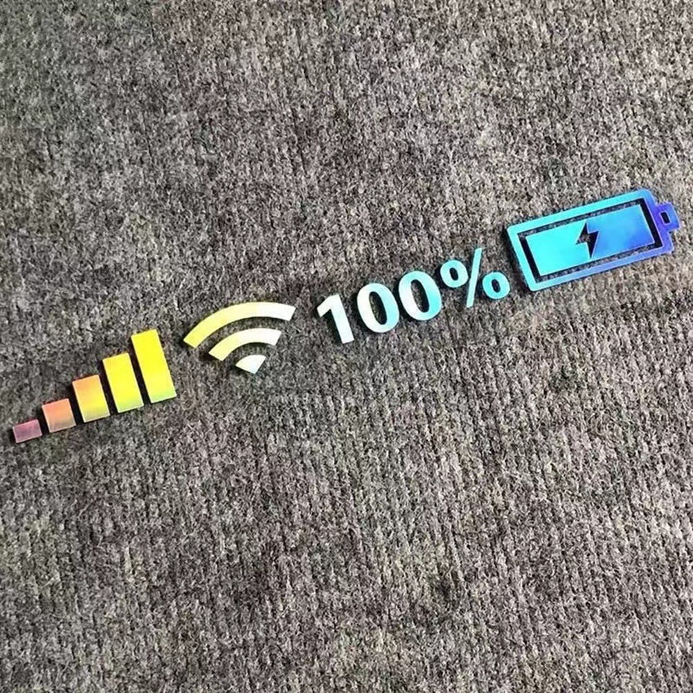 Wifi Battery Level Signal Car Vinyl Reflective Stickers Decals Decor ...