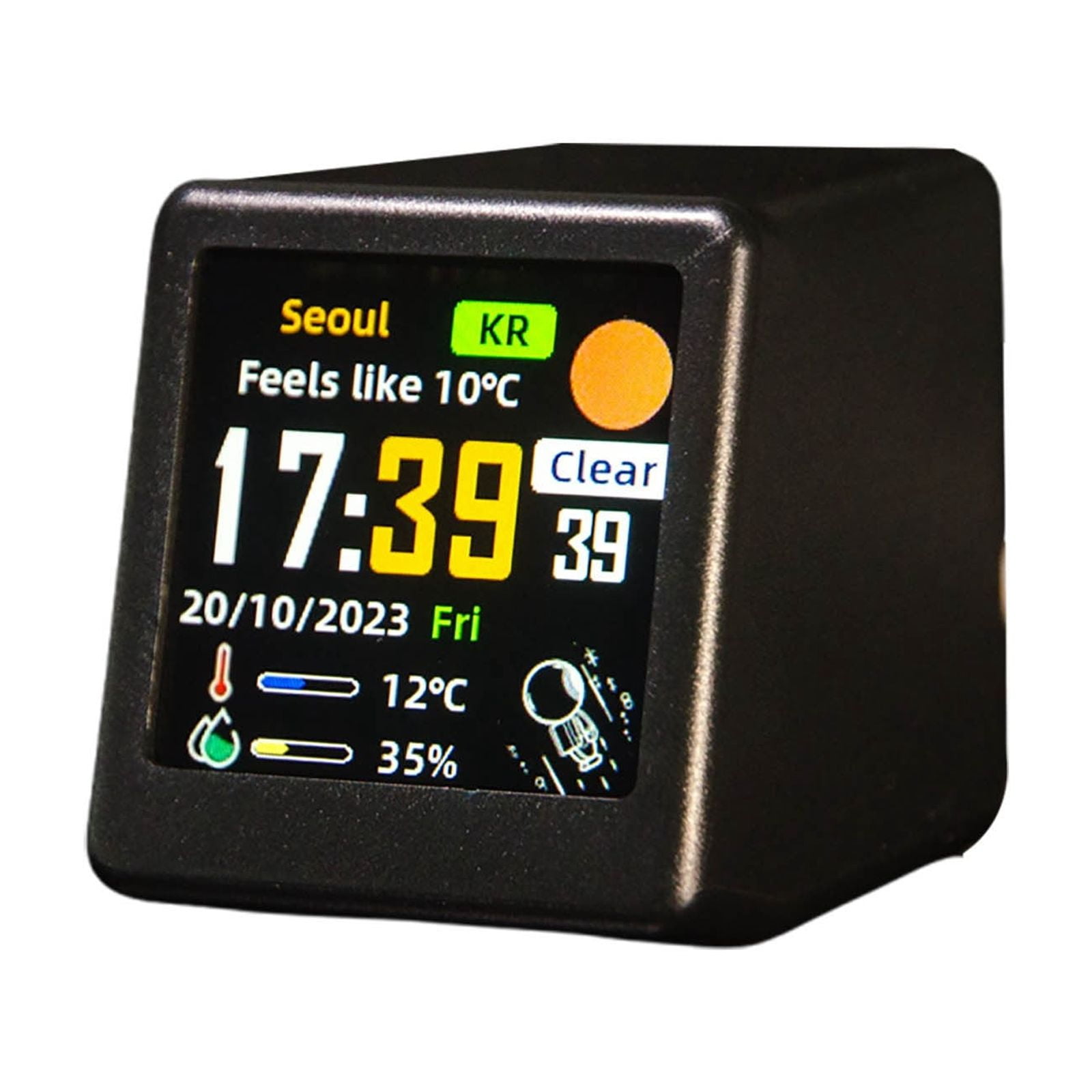 Wifi Desk Weather Clock Multifunctional Clock with Stylish Design for ...