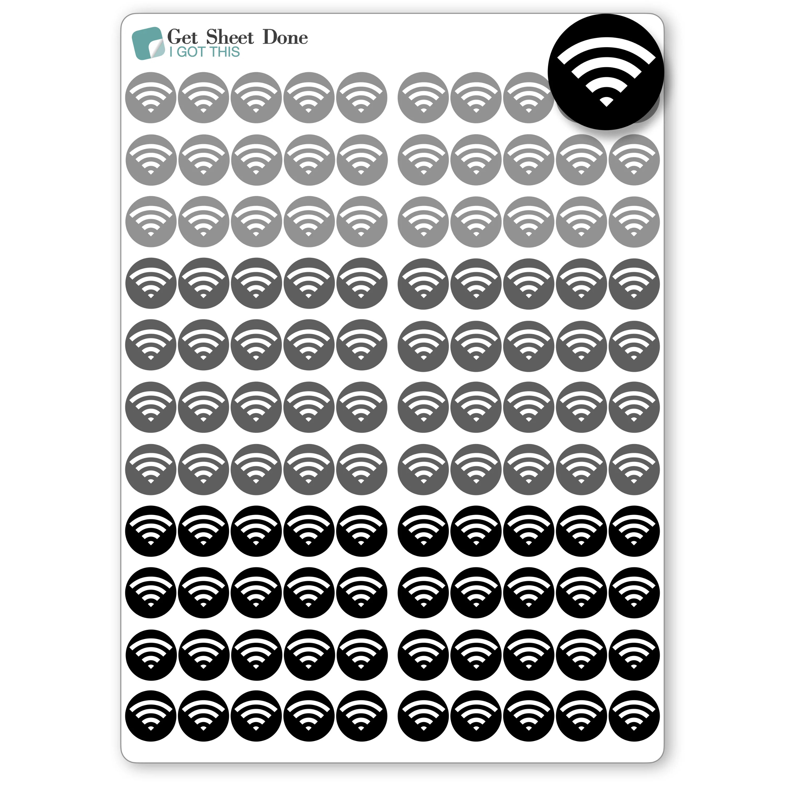 Wifi Dot Planner Stickers / Bills Budget Stickers / Bullet Journaling ...