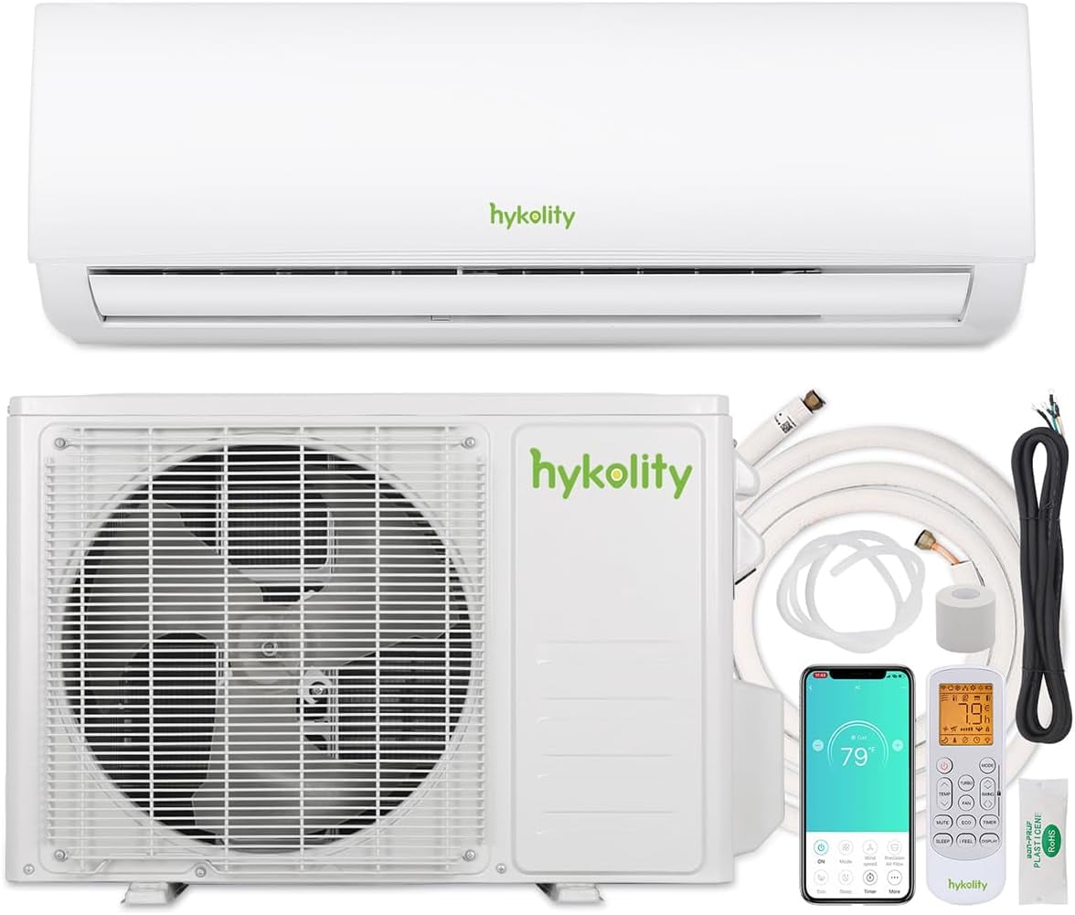 Wifi Enabled 18,000 BTU Mini Split Air Conditioner & Heater, 19 SEER2 ...