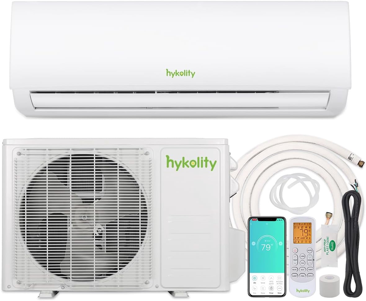 Wifi Enabled 9,000 BTU Mini Split Air Conditioner & Heater, 19 SEER2 ...