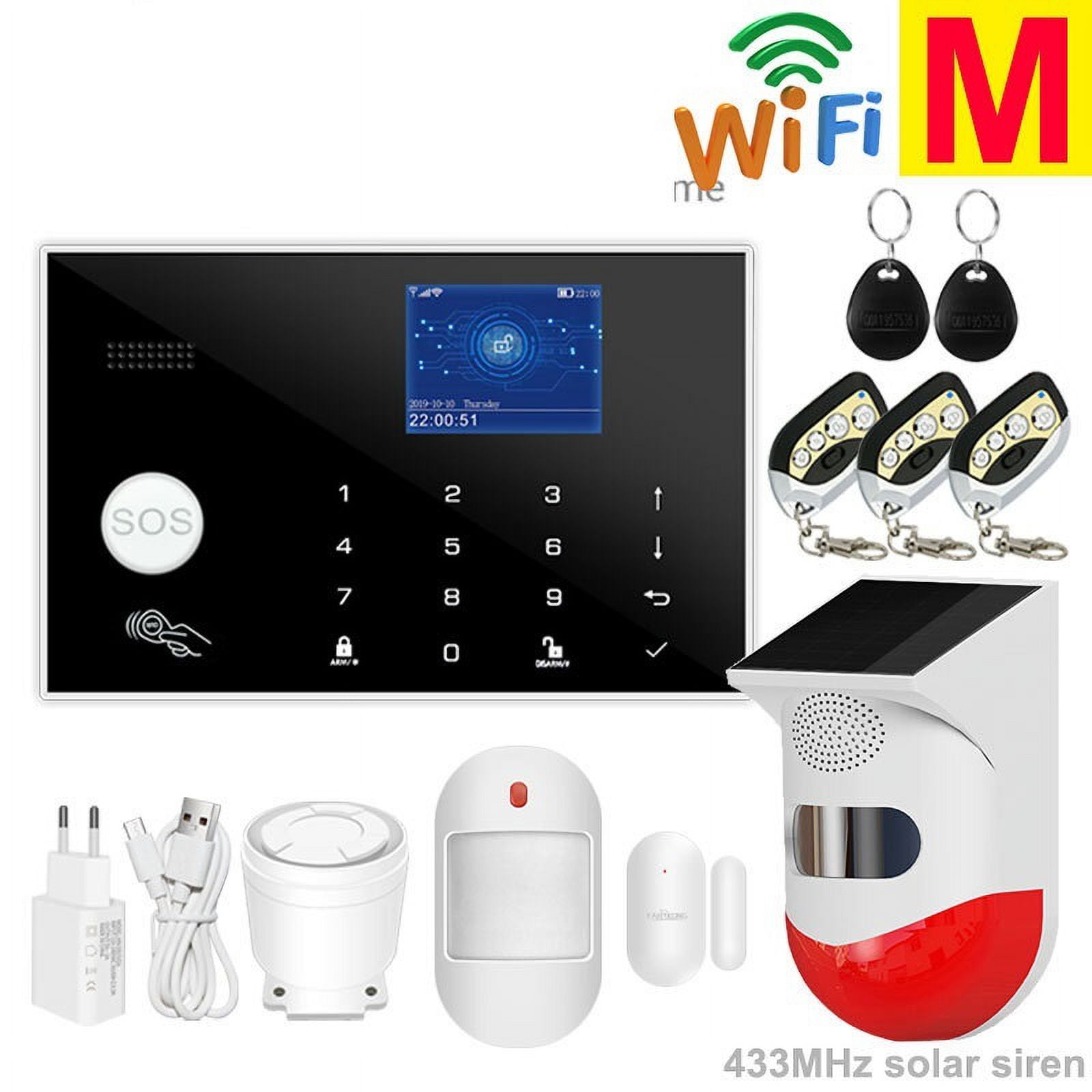 Wifi GSM Alarm System 433MHz Home Burglar Security Alarm Wireless Wired Detector RFID Touch ...
