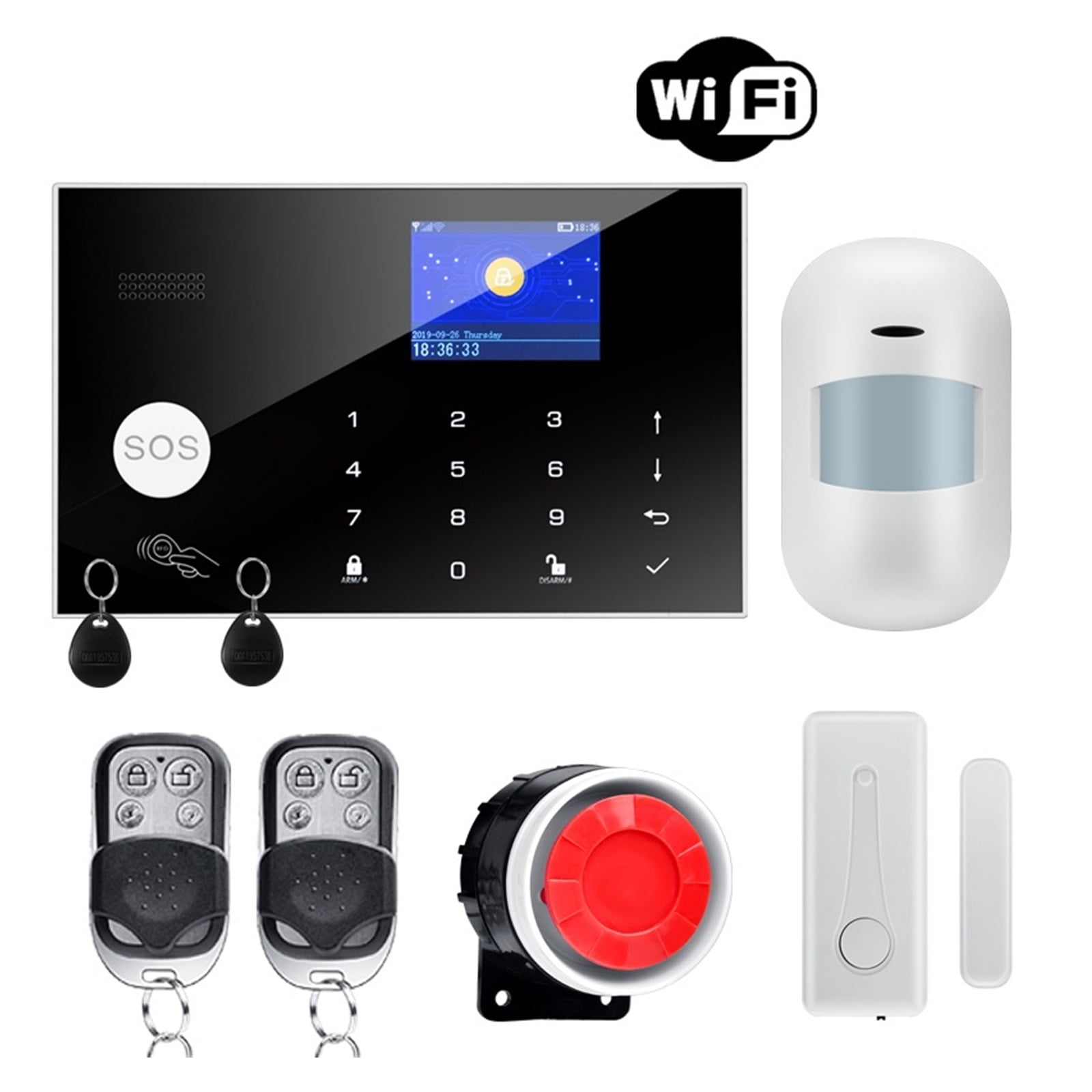 Wifi GSM Alarm System Home Burglar Security Alarm Wireless Wired ...