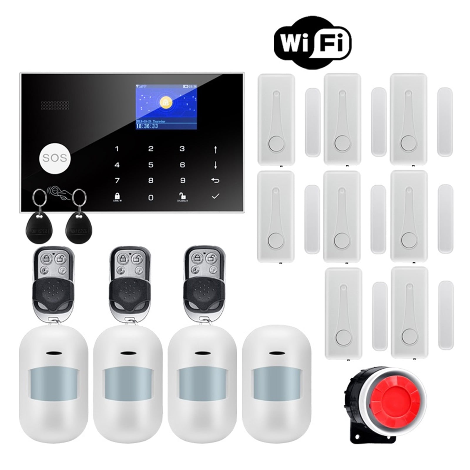 Wifi GSM Alarm System Home Burglar Security Alarm Wireless Wired ...