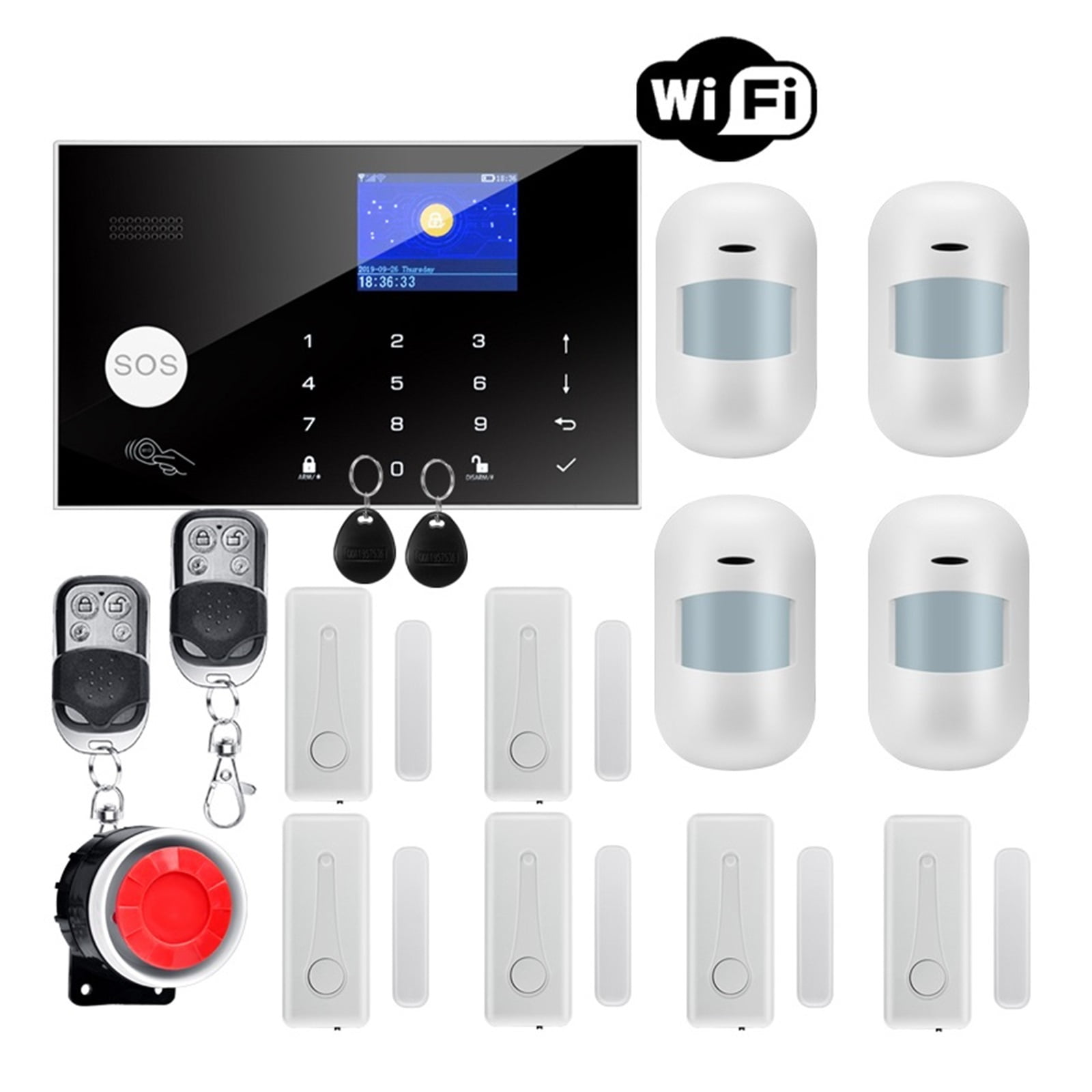 Wifi GSM Alarm System Home Burglar Security Alarm Wireless Wired ...