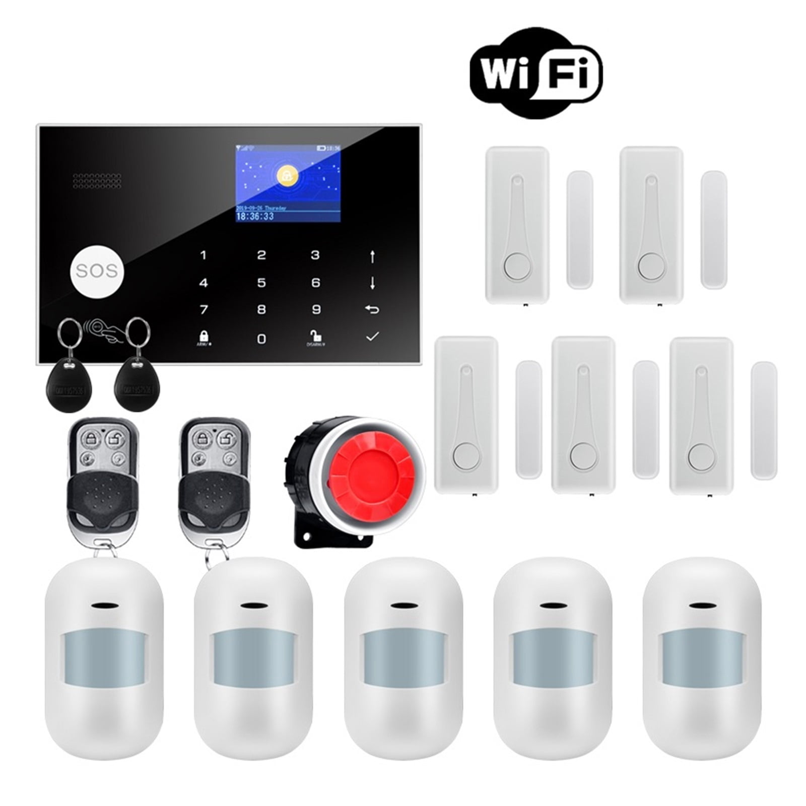 Wifi GSM Alarm System Home Burglar Security Alarm Wireless Wired ...