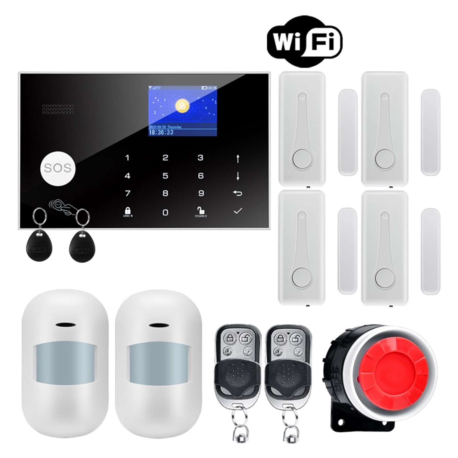 Wifi GSM Alarm System Home Burglar Security Alarm Wireless Wired ...