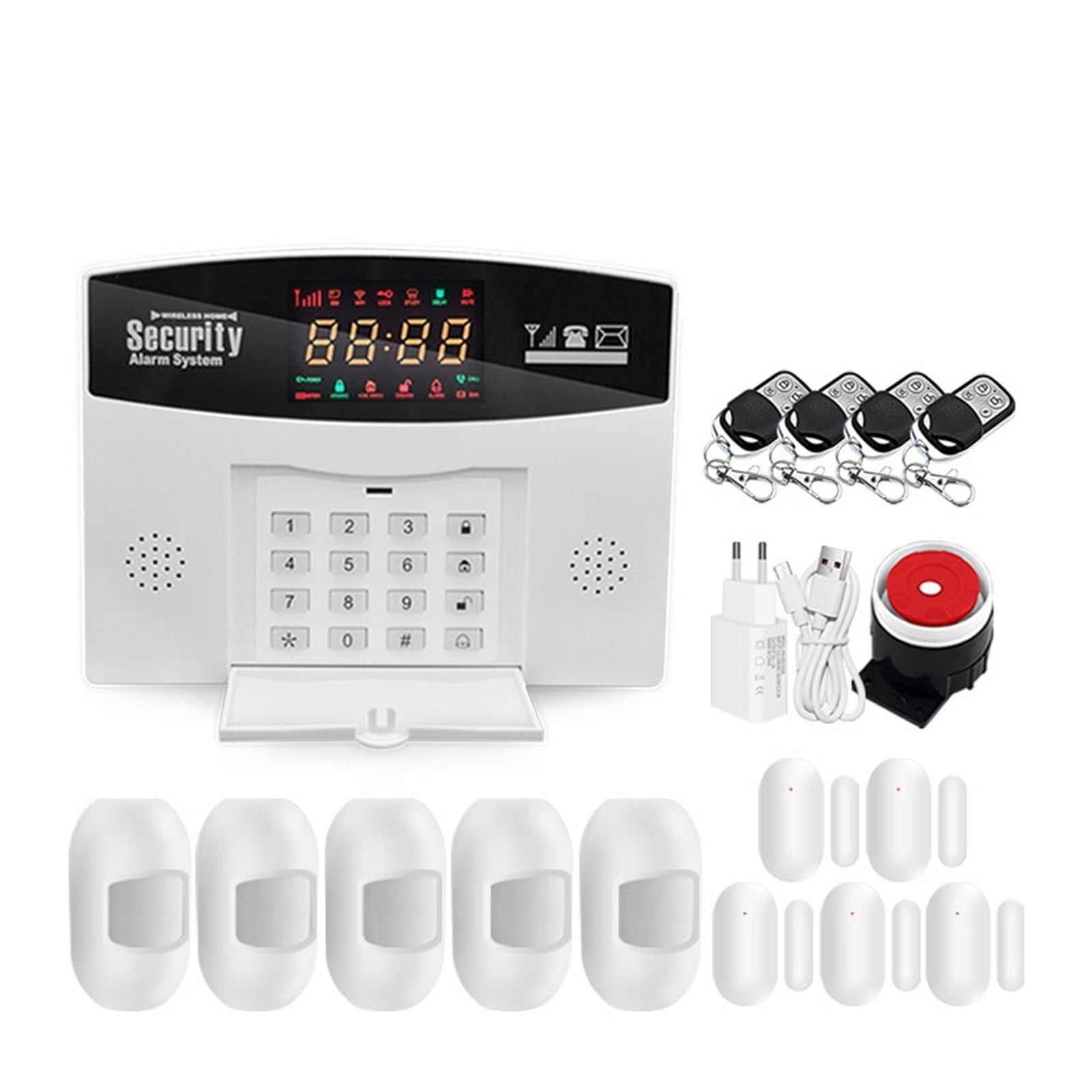Wifi GSM Alarm System Tuya Smart Home Security Alarm 4 Wireless Host ...