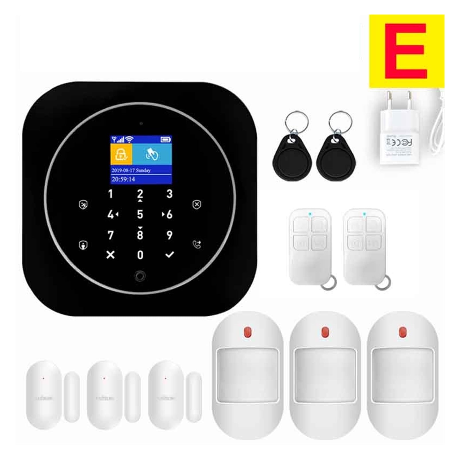 Wifi GSM Home Alarm System APP RFID LCD Touch Keyboard 433MHz Wireless ...