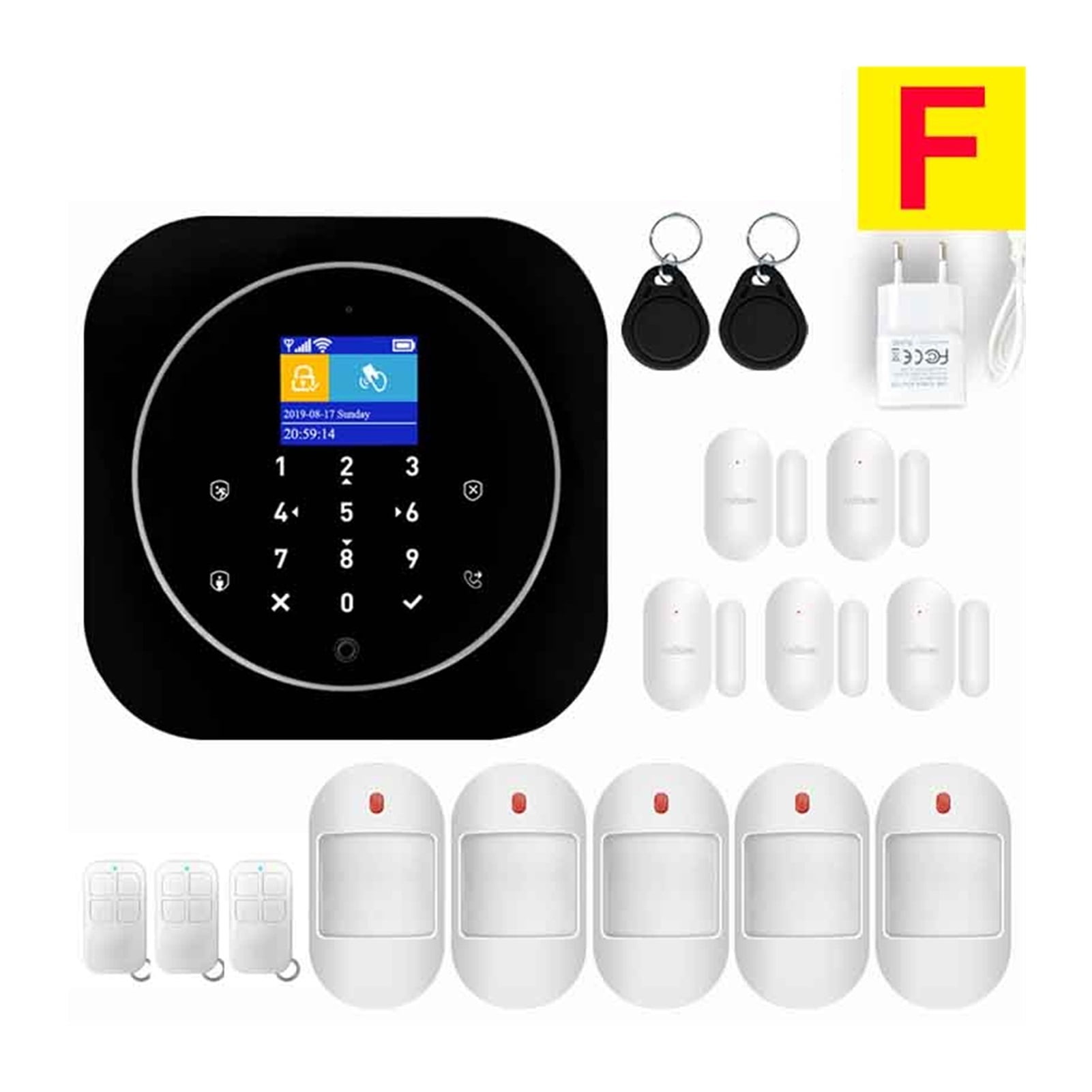Wifi GSM Home Alarm System APP RFID LCD Touch Keyboard 433MHz Wireless ...