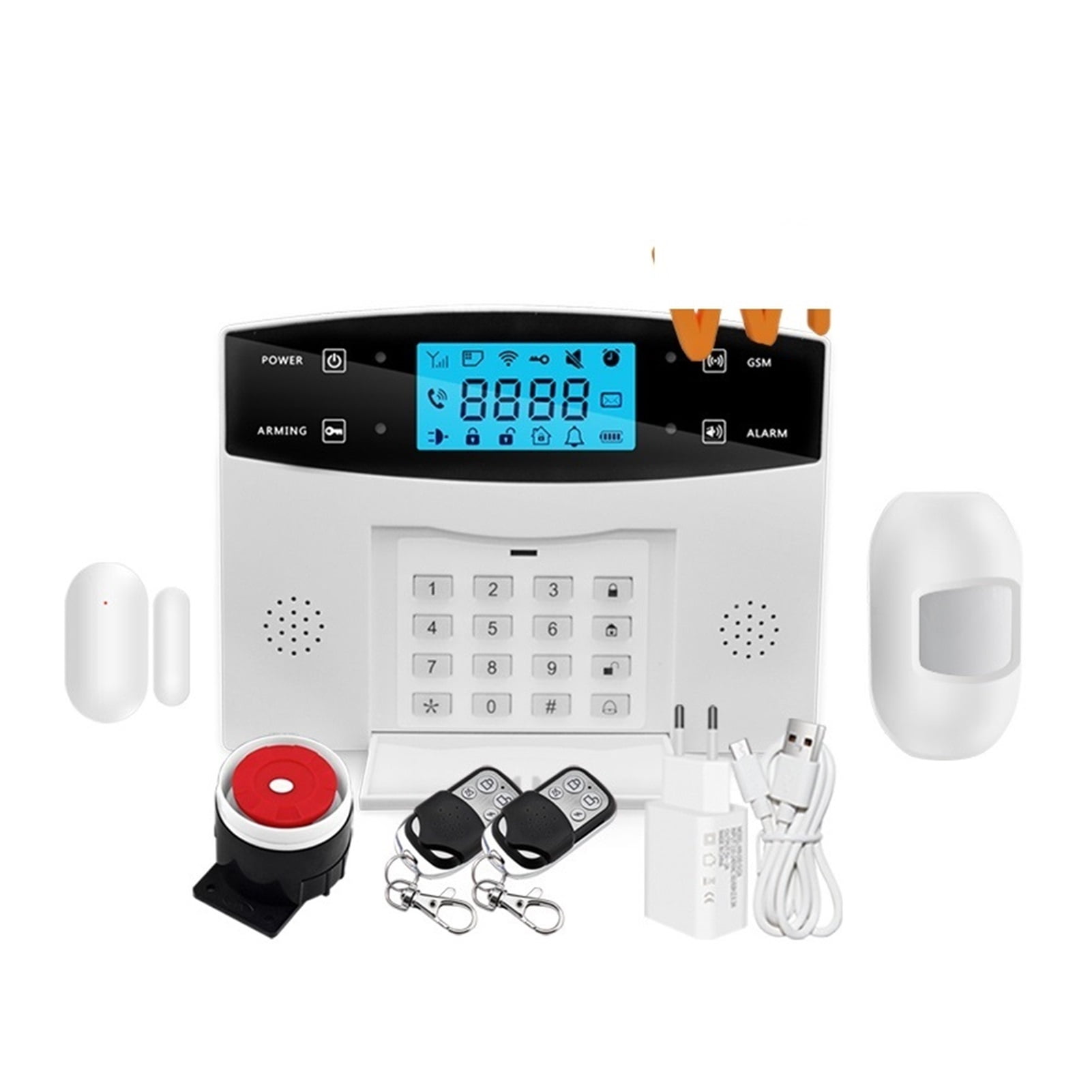 Wifi GSM Home Burglar Security Alarm System Intercom 433MHz Wirelesss ...