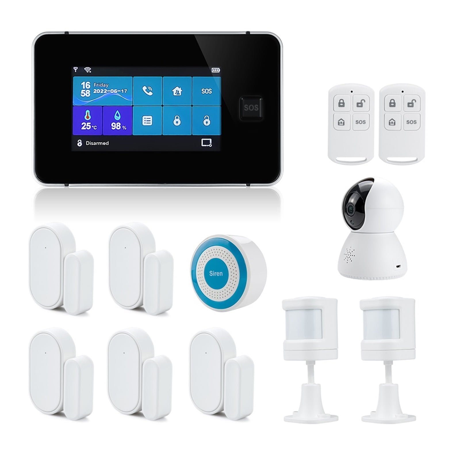 Wifi GSM Tuya Wireless Alarm System For Smart Life Home Security ...