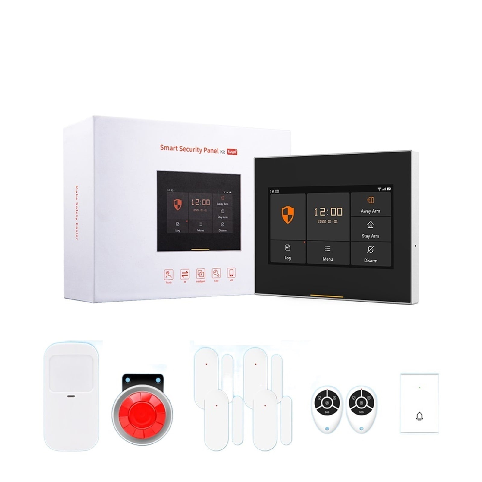 Wifi HD Smart Home Security Alarm System Kit Wireless IR Detector Alarm ...