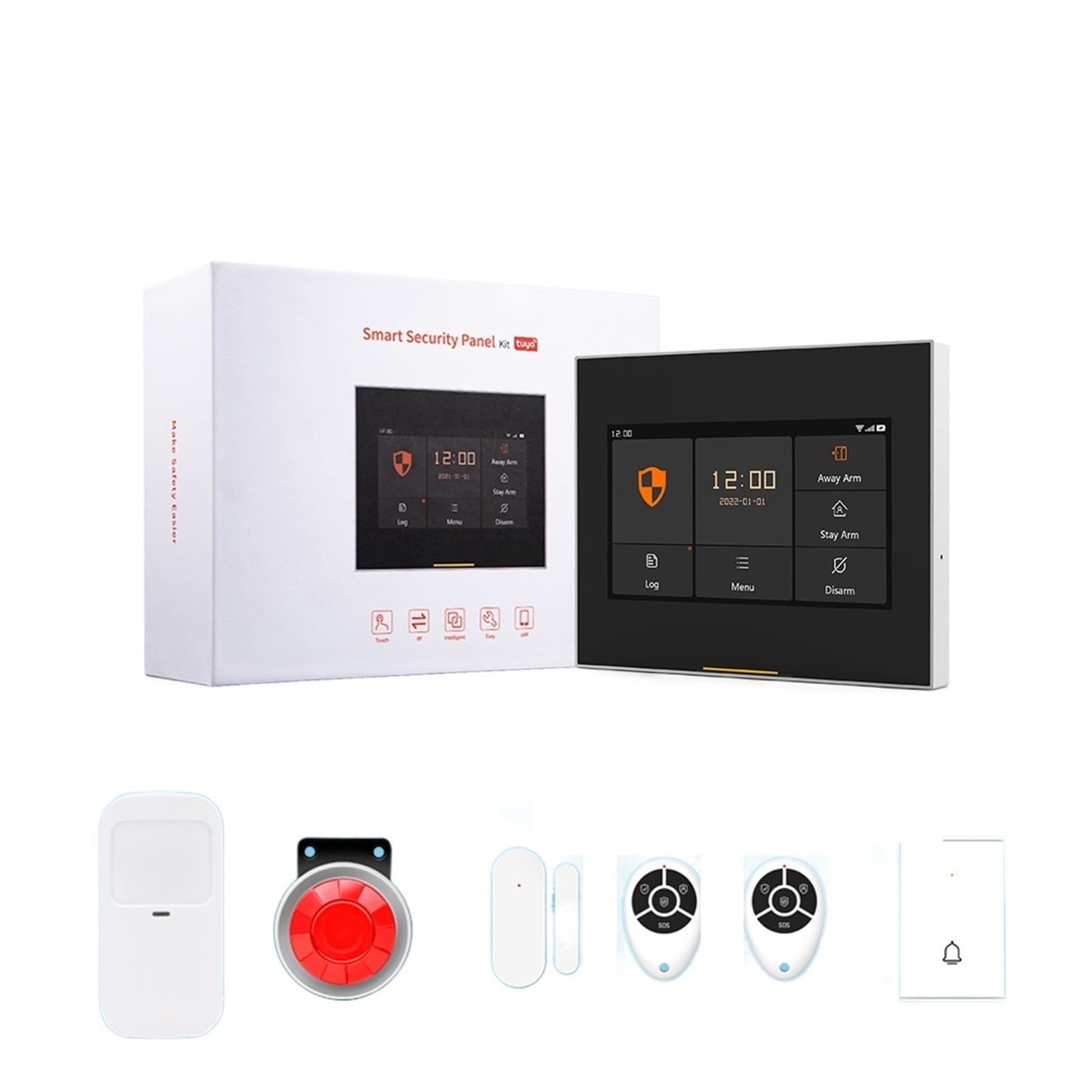 Wifi HD Smart Home Security Alarm System Kit Wireless IR Detector Alarm ...